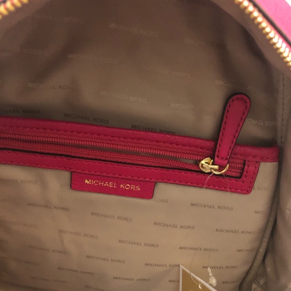 Michael Kors | Bags | Michael Kors Pink Leather Backpack | Poshmark